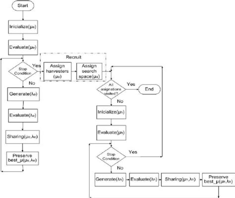 Flow Chart Describing The Honeybee Search Algorithm Download Scientific Diagram