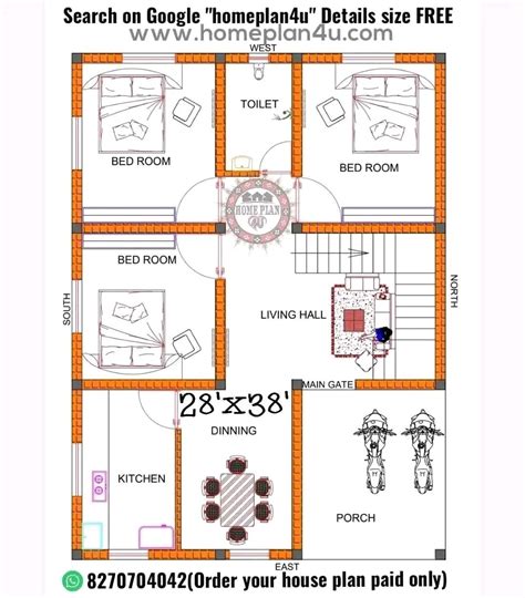 3 Bhk House Plan House Plans Architectural Floor Plans Create Floor