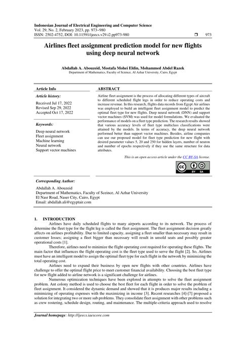 pdf airlines fleet assignment prediction model for new flights using