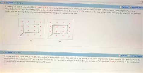Solved A Rectangular Loop Of Wire With Sides And M Chegg