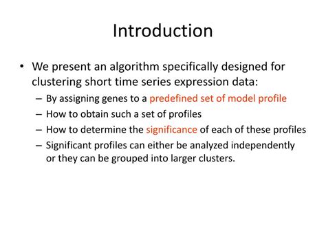 Ppt Clustering Short Time Series Gene Expression Data Powerpoint