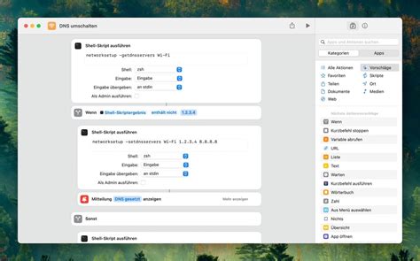 macos dns per kurzbefehl ändern