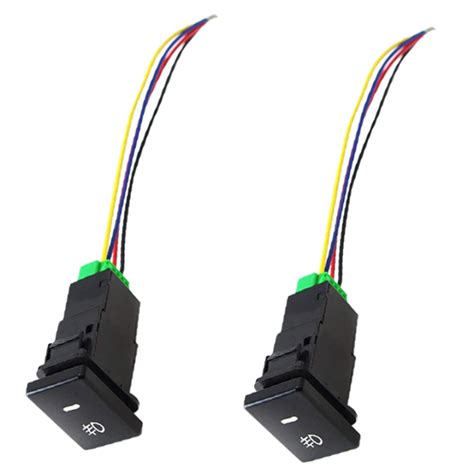 X Pole V Push Button Switch With LED Background Indicator Lights For Fog Lights DRL LED