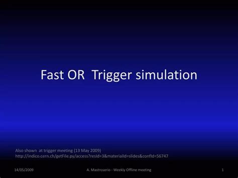 ppt fast or trigger simulation powerpoint presentation free download