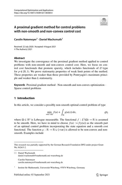 pdf a proximal gradient method for control problems with non smooth