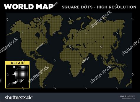 World Map Square Dots High Resolution Stock Vector Royalty Free 1449128237 Shutterstock