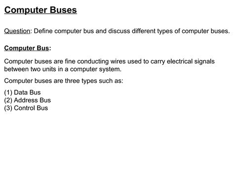 Puter Buses Ppt