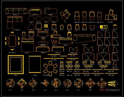 161 Furniture Cad Blocks Free Download