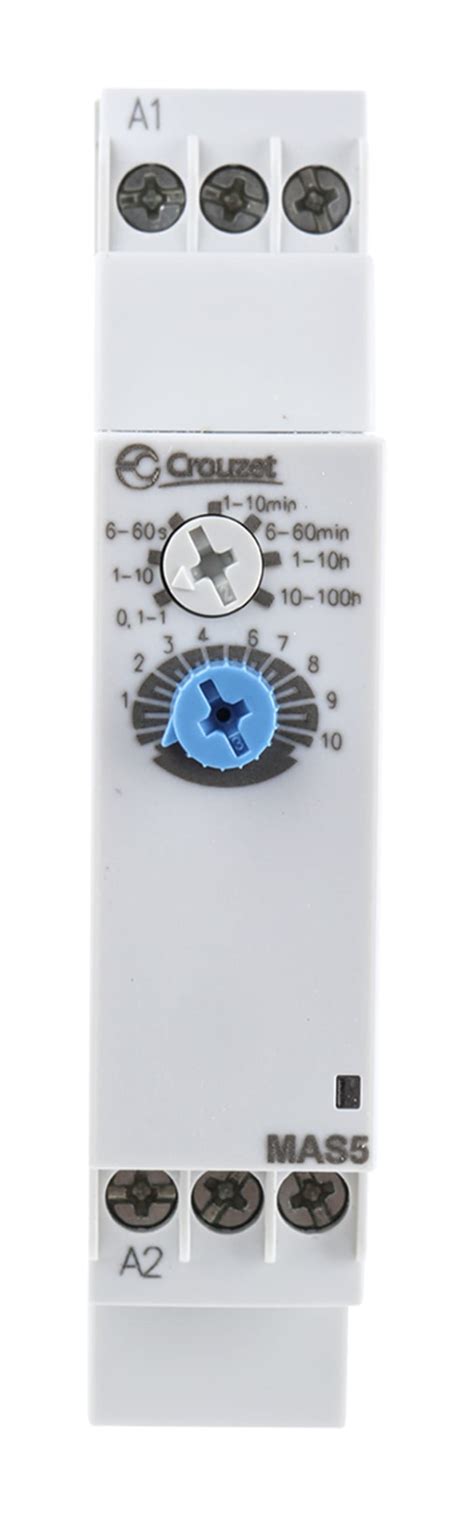 88827014 Crouzet Crouzet Din Rail Mount Timer Relay 24 → 240v Acdc