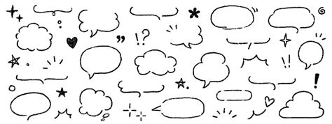 귀여운 크레용 프레임 말풍선 세트입니다 크레용 분필 배경 말풍선 프레임입니다 손으로 그린 분필 연필 대화 풍선 일본 필기 낙서