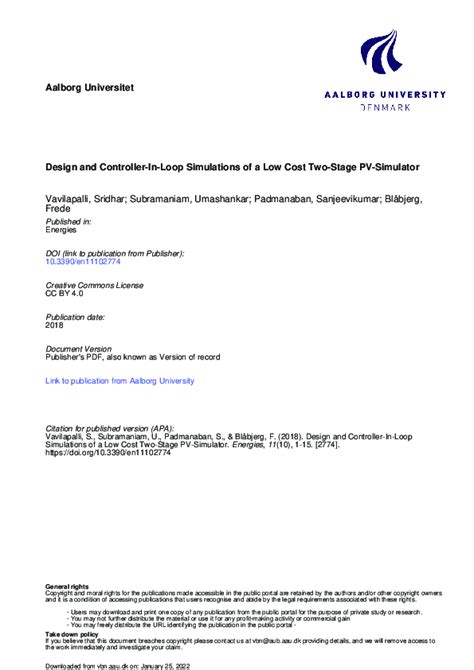 Pdf Design And Implementation Of A Low Cost Mppt Controller For Solar Pv System
