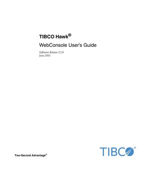 Pdf Tibco Hawk Webconsole Useraos Guide Tibco Hawk Webconsole