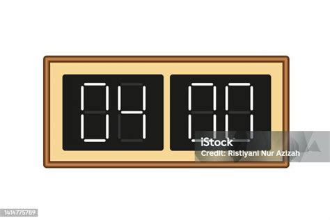 Vector Flat Illustration Of A Digital Clock Displaying 0400向量圖形及更多倒數圖片