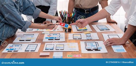 Creative Front End Developer Brainstorming Ui Design Scrutinize Stock