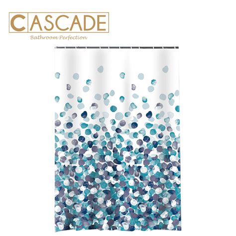 Cascade Polyester Shower Curtain Abstract Cascade