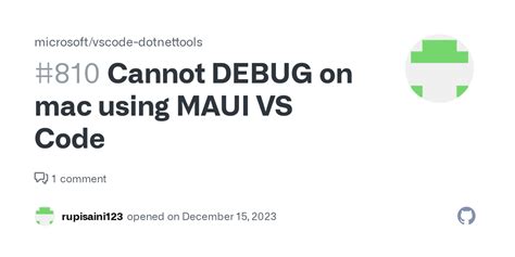 cannot debug on mac using maui vs code · issue 810 · microsoft vscode