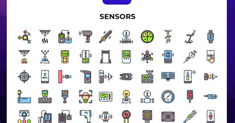 Sensors Icons Icons Ft Detectors And Gadgets Envato