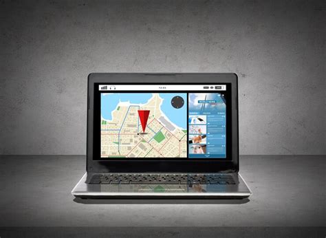Premium Photo Technology Electronics Navigation And Location Concept Laptop Computer With