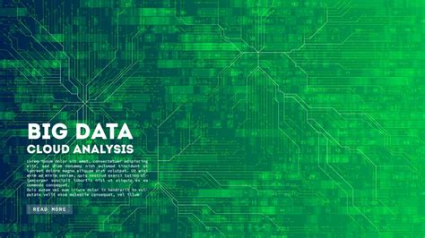 Big Data Cloud Computing Blockchain Visualiztion Vector Image