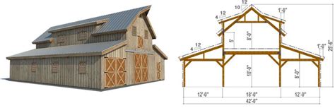 Monitor Barn House Plans And Measurements Wooden Barn Plans High