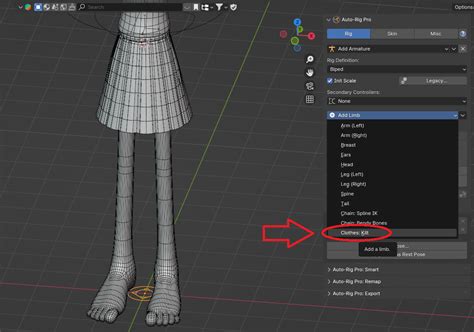 make skirt rig react to leg movement animation and rigging blender