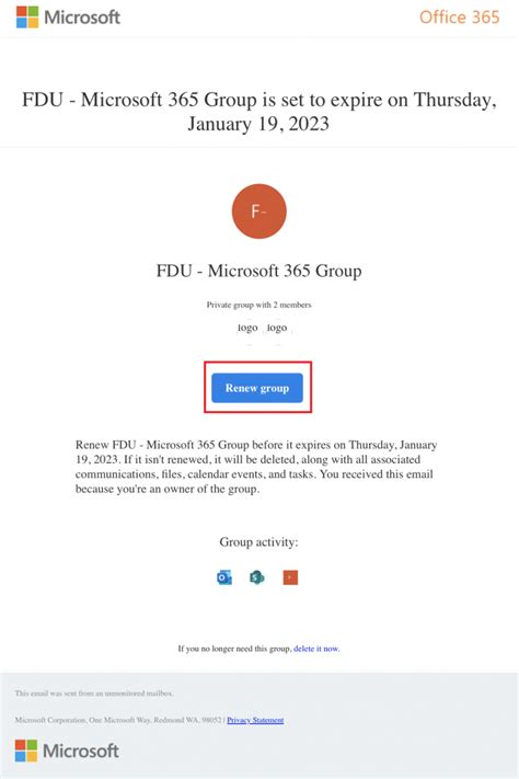 Microsoft 365 Group Expiration Policy Fairleigh Dickinson University It