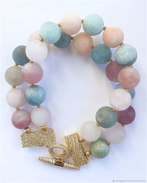 Браслет из бериллов ЗИМНЯЯ АКВАРЕЛЬ РЕЗЕРВ купить или заказать в интернет магазине на Ярмарке