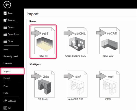 Import Rooms Reluxdesktop Knowledge Db