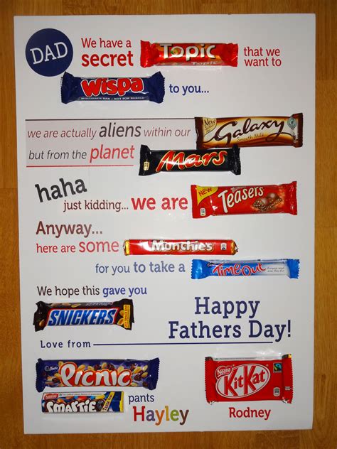 Fathers Day Card Ideas With Candy