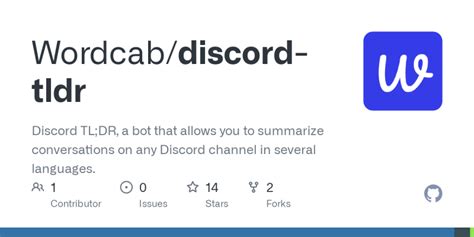 Aleks Smechov On Linkedin Github Wordcabdiscord Tldr Discord Tldr A Bot That Allows You To