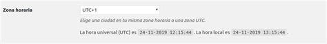 Guías Wordpress corregir la hora de Wordpress SYSPROVIDER