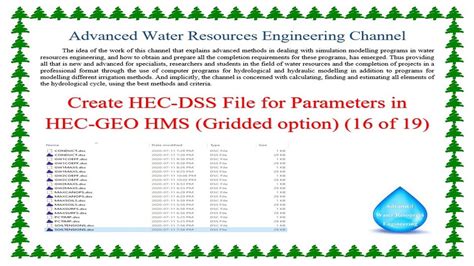 Create Hec Dss File For Parameters In Hec Geo Hms Gridded Option 16 Of 19 Youtube