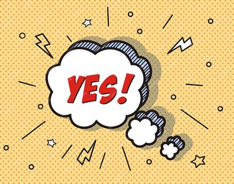 Premium Vector | Comic bubble speech . Lettering yes comic text