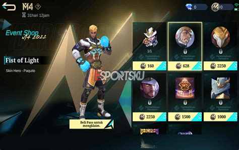 Price Of The Paquito Fist Of Light Special Mobile Legends Ml Skin Esports
