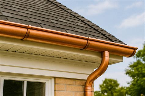 Copper Gutter Installation In Mo Rain Gutter Services