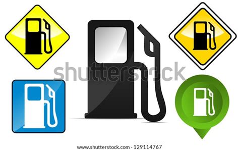 Gas Station Signs Stock Vector Royalty Free 129114767 Shutterstock
