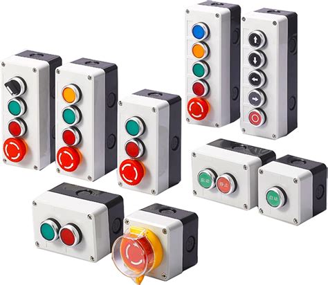 1 Gear Button Switch Control Box Emergency Stop Waterproof