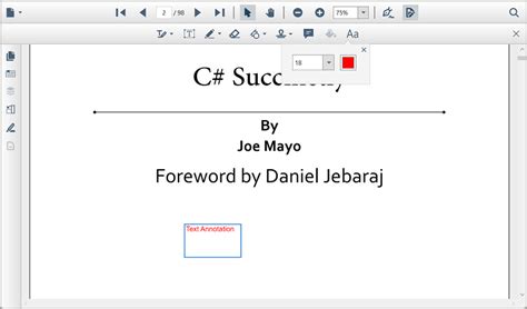 text annotation in wpf pdf viewer control syncfusion