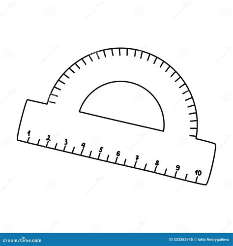 Protractor Ruler Icon School Illustration Education Icon Measurement Scale Tool