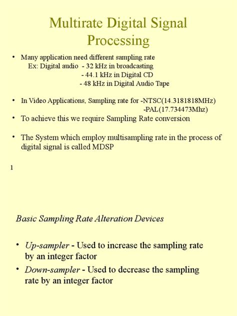 dsp unit 4 decimation pdf sampling signal processing digital signal processing