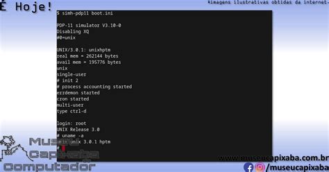 O Sistema Operacional Unix De 1971 Mcc Museu Capixaba Do Computador