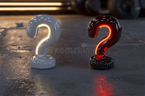 In The Middle Of A Row Of Black Question Marks Is A Red Question Mark Stock Image Image Of