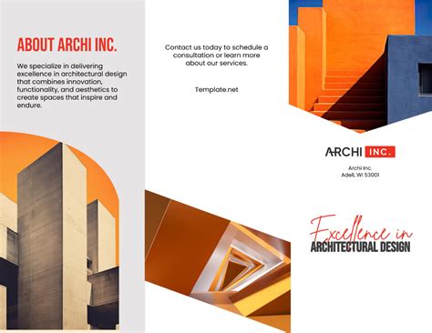 Free Architecture Brochure Templates Editable And Printable