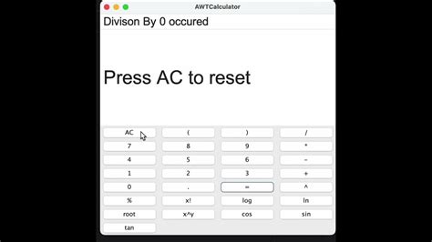 java awt calculator youtube