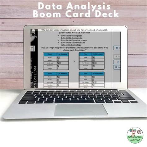 Data Analysis Dot Plots Stem Leaf Plots Frequency Tables Boom Cards Audio Th