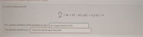 Solved 14 Points Solve The Ivp