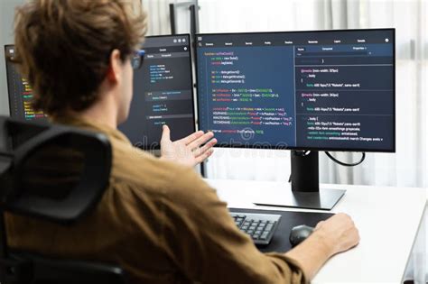 It Developer With Stressful Overworked In Creating Online Software Code