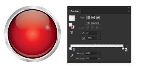 how to create a glossy vector button in adobe illustrator