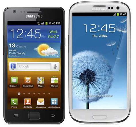 Samsung Galaxy S2 Plus Vs Samsung Galaxy S3 Same Clan Phones Lock Horns