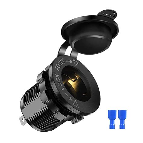 12v 24v Car Cigarette Lighter Socket Waterproof Marine Atv Rv Cigarette